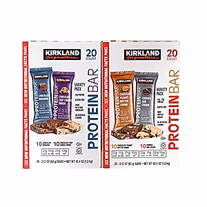 Kirkland Signature Protein bar energy variety pack, (Variety, 40 Count)