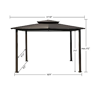 Paragon-Outdoor GZ584EG Soft Top Soft Top Barcelona Gazebo, Grey, 10' x 12'