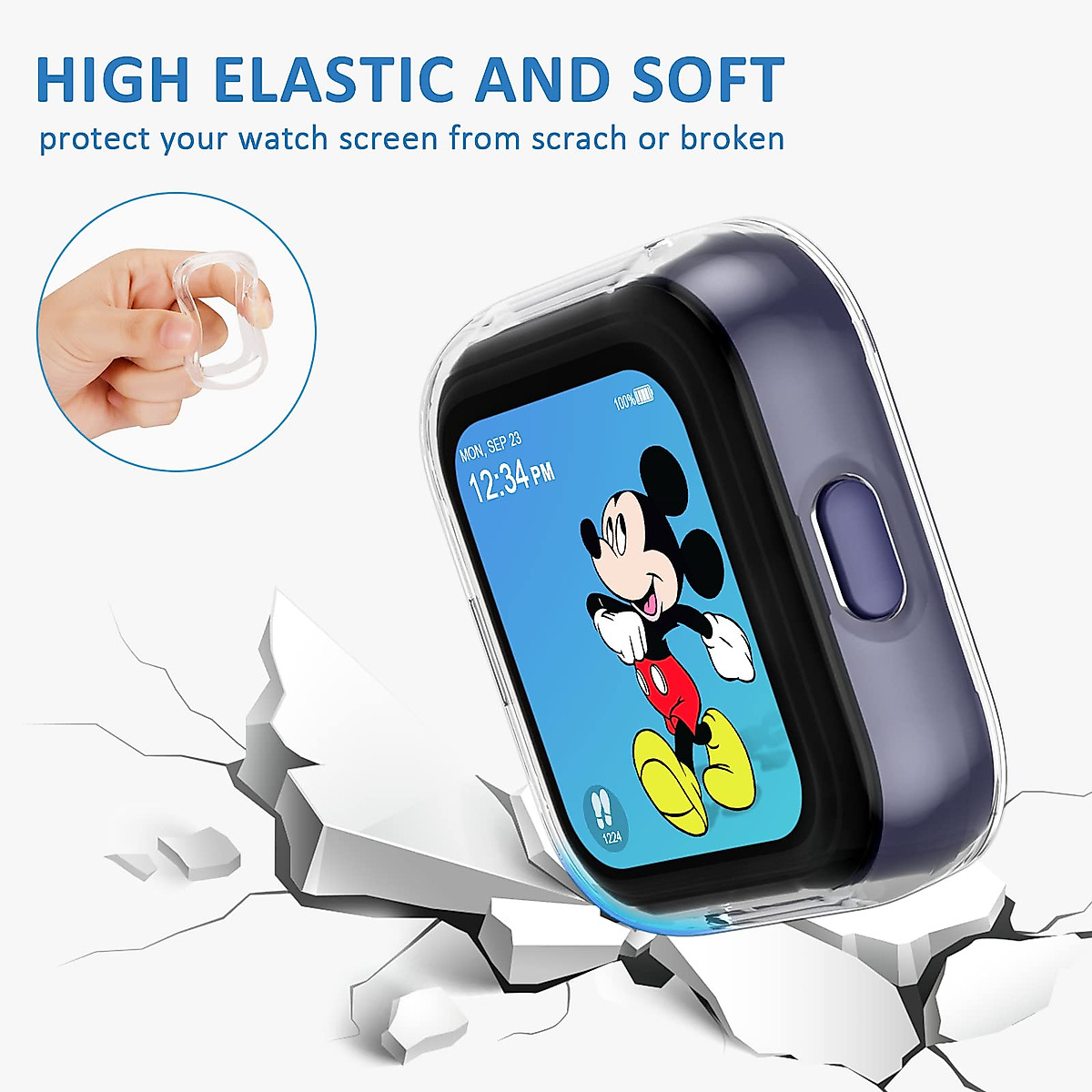 Valband 4 Packs Screen Protector Compatible with SyncUp Watch, Ultra Slim Soft Full Cover Case for SyncUp Kids Watch