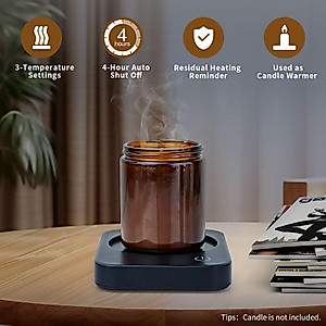 VOBAGA Coffee Mug Warmer, Electric Coffee Warmer for Desk with Auto Shut Off, 3 Temperature Setting Smart Cup Warmer for Heating Coffee, Beverage, Milk, Tea and Hot Chocolate (No Cup)