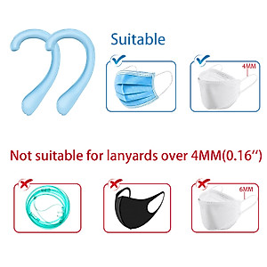 OKAICEN Soft Silicone Earloop Ear Protector Relieve Ear Discomfort Anti-Slip Silicone Earmuffs(Multiple Colour,5 Pairs)