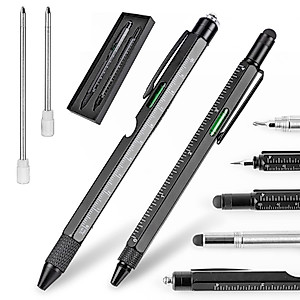 UYYE Stocking Stuffers for Men, Multi-Tool 2pc Pen Set,9 in 1 and 6 in 1 Multitool Pen, Cool Gadgets for Men, for Men Dad Him, Tech Gifts, Tactical Pen, Black
