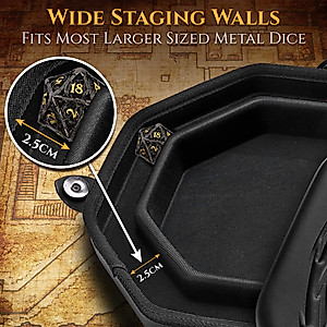 Soar Forge Dice Tray for DND and RPG - Premium Celtic Knot and Dragon Design - Perfect Dice Rolling Tray to Protect Dice for D&D - Compatible with Dungeons and Dragons and Other RPG