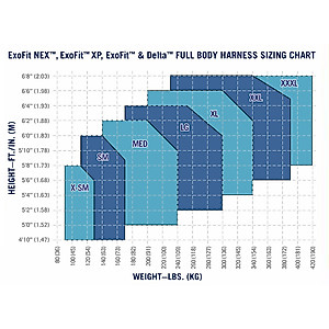 3M DBI-SALA Delta 1106103 Full Body Harness, 18" Back D-Ring Ext, Belt W/ Pad, Back D-Ring, Seat Sling W/ Positioning D-Rings, Tongue Buckle Legs,X-Large, Yellow/Navy