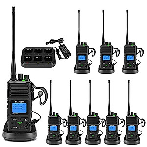 9 Pack Two Way Radio Long Range with Six-Way Multi Charger