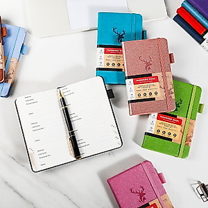 molekaus Password Book with Alphabetical Tabs Small Password Keeper with Extra Password Space to Change Password. Password Notebook for Home or Office for Internet Log In, 6.1*3.7in black small