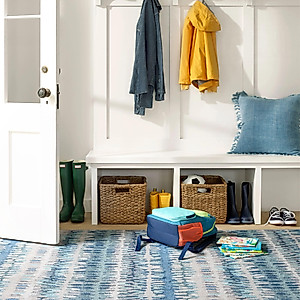 Dash and Albert Paint Chip Machine Washable Area Rug - 5' x 8' Blue - Geometric Accent Rug - Anti-Slip Backing, Lightweight, Machine Washable, High Traffic Areas Kitchen, Mudroom, Laundry Room