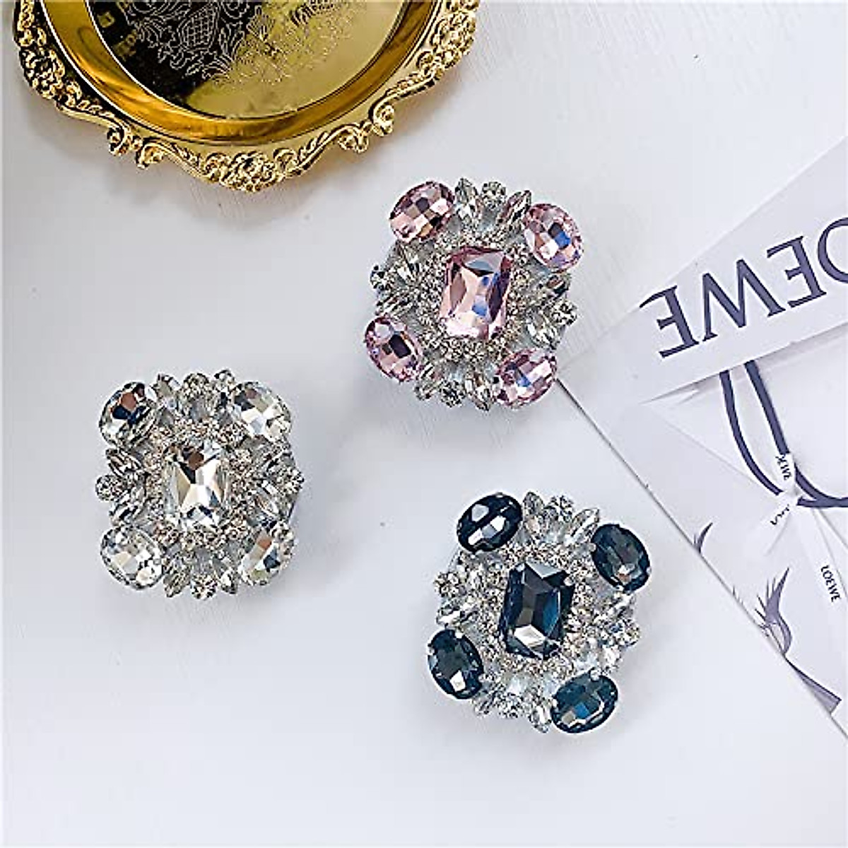 Bzybel Big Crystal Rhinestones Cell Phone Ring Holder Electronics Ring Holder Stand Finger Ring Kickstand Compatible Various Mobile Phones or Phone case Electronic Accessories