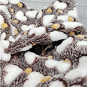 ISMARTEN Small Animal Hanging Hammock, Pet Hanging Nap Sack Sleep Bag Bed, Cage Hammock Beds for Ferret Guinea-Pig Sugar Glider Hamster Rat Mice Chinchilla Flying Gerbil and Squirrel