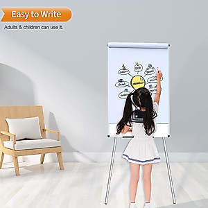 VIZ-PRO Magnetic Whiteboard Easel, 36 x 24 Inches, Portable Dry Erase Board Height Adjustable for School Office and Home