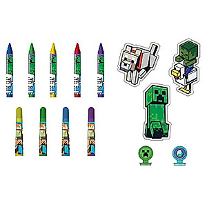 Innovative Designs Minecraft Kids Coloring Art Set with Stickers and Stampers