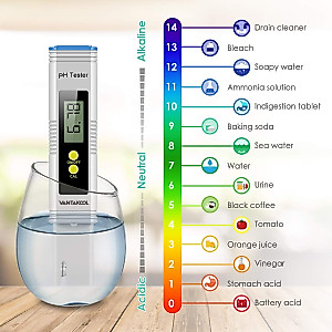 PH Meter, Digital PH Meter, PH Meter for Water, PH Tester 0.01 PH High Accuracy Water Quality Tester with 0-14 PH Measurement Range, PH Meter for Household Drinking Water, Aquarium, Swimming Pool, Spa