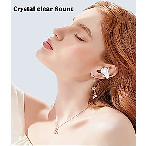 Bone Conduction Earbuds Head Set Wireless Bluetooth Ear Clip Bone Conduction Headphones Headset Earclip Earphones Induction Earphones Bone Conducting Clip On Headphones Open Ear Earbuds Clip On