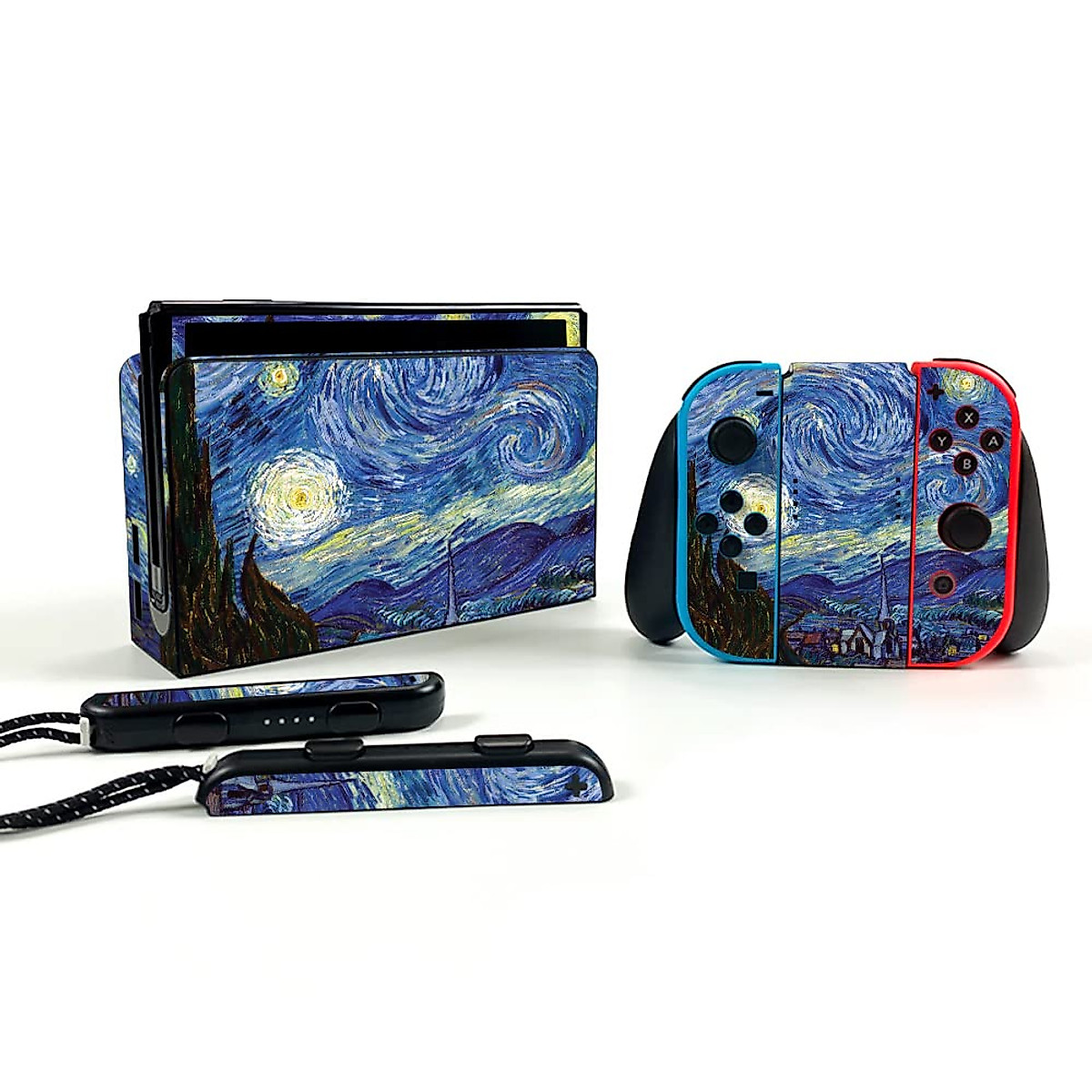 MightySkins Skin Compatible with Nintendo Switch OLED - Starry Night | Protective, Durable, and Unique Vinyl Decal wrap Cover | Easy to Apply, Remove, and Change Styles | Made in The USA