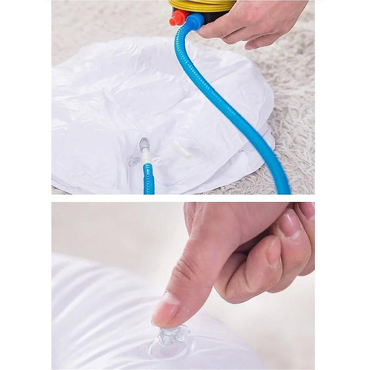 Fruit Cartoon Plush Inflatable seat seat Sofa Thickened Folding Stool Gifts for Children (Tree Stump)