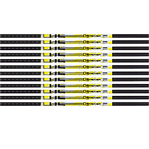 Carbon Express D-Stroyer Hunting Arrow Shafts, 12-Pack, High Modulus Carbon Weave, Dual Spine Weight Forward Technology, Laser Checked, Length 31.5” - 350, 400, or 500 Spine
