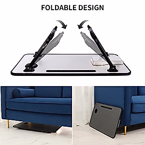 [28' x 16'] Extra Large Foldable Laptop Table for Bed, Floor Desk - Great for Eating, Study, Computer Use & Writing (Black)