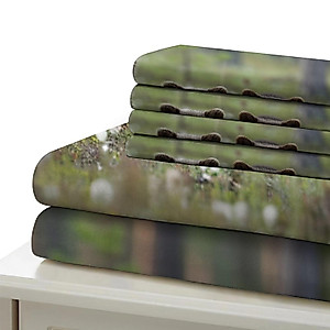 Brown Bear And Two Cubs Comforter Covers 3D Printed Walking in The Taiga Duvet Cover Quilt Cover for Boys Girls with Zipper Closure Soft Microfiber Bedding Set with Pillow Cases 3 Pieces Twin（173x218c