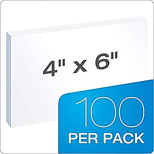 Oxford Blank Index Cards, 4" x 6", White (2 Pack)