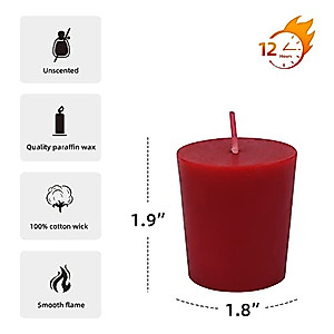 Zest Candle 12-Piece Votive Candles, Red