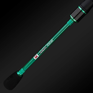 BERRYPRO Ultralight Spinning Fishing Rod, Travel Spinning Rod with Solid Carbon Tip Fast Action(6', 6'6'',7',7'6'') (7'-Ultra Light-2pc)