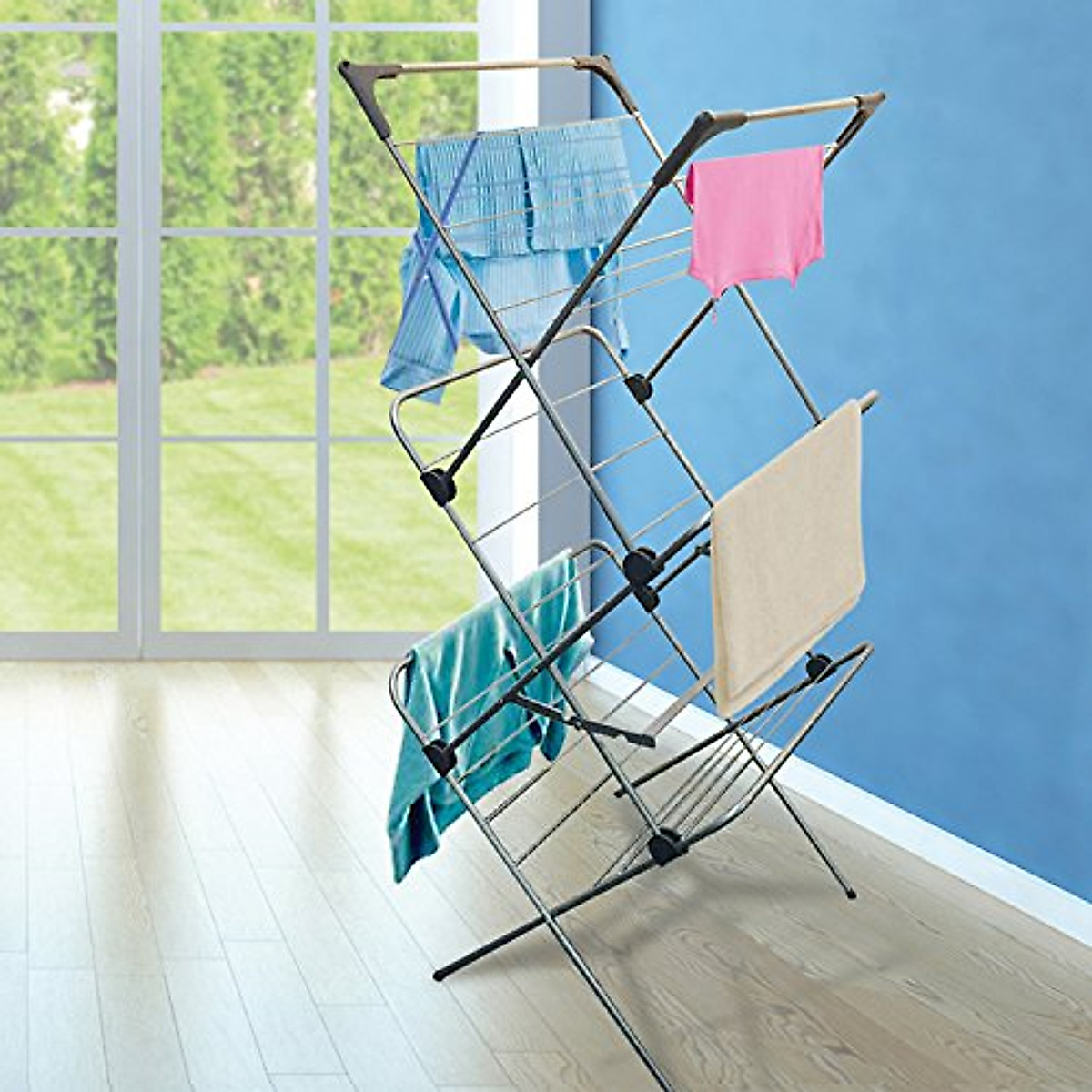 Vileda Sprint 3-Tier Indoor Airer, Steel, Silver, 6 x 68 cm