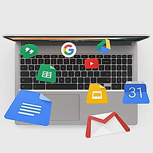 AimCare NewestAcer 15.6 Inch LED HD Chromebook PC Laptop Intel Celeron N4000, 4GB RAM 32GB EMMC Webcam Bluetooth WiFi Microphone, Upto 12.5hrs Battery, Sleeve, Online Class, Chrome OS, 1-Week Support