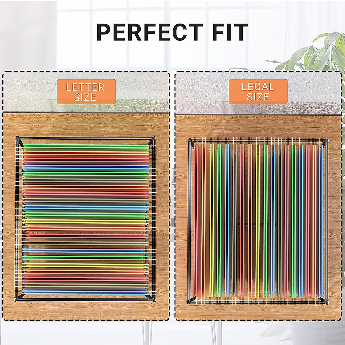 New Hanging File Folder Frame Letter/Legal Size,10.9"H,File Cabinet Organizer,Hanging File Folders Holder,Heavy Loads Desk Organizers Filing Box Inserts for Office,Stable,Sturdy,Easily Moving 1 Pack