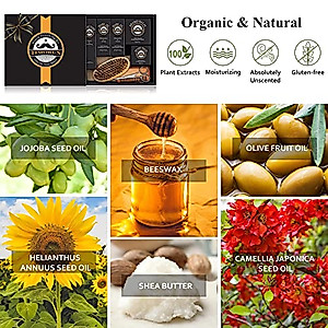 Beard Kit, Mustache Beard Grooming Kit Christmas Gifts for Men Dad Husband Boyfriend with 2 Beard Oil, Beard Wax, Beard Balm, Beard Wash, Brush, Comb, Scissor, Beard Soften Style Kit, Mens Gifts Set