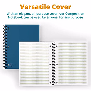 Channie's Youth Composition Notebook - Handwriting Practice, Improvement Journal for Kids, Older Learners, & Special Needs Students, Calligraphy Workbook with Special Writing Blocks, Blue