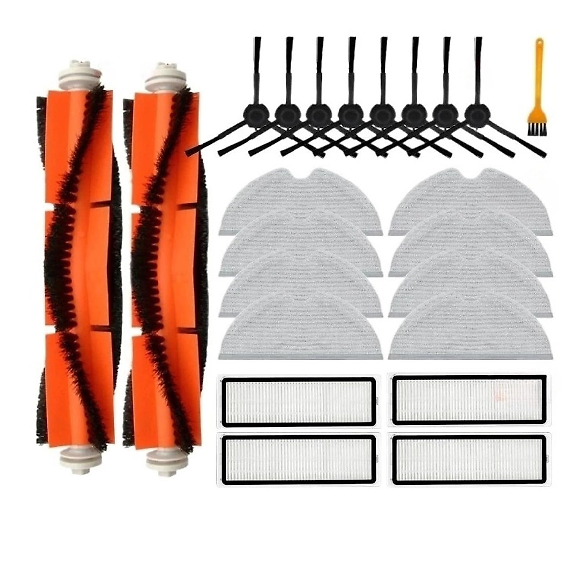 KarmoP Compatible for Mova L600 Z500，Robot Vacuum and Mop Cleaner RLS4，Replacement Spare Parts Accessories，Main Side Brush，Hepa Filter，Mop Rag (Color : Brush Cover)