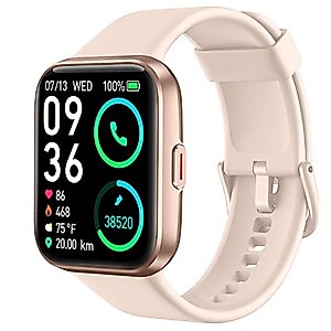 SKG Smart Watch for Men Women Android iPhone, Smartwatch with Alexa Built-in & Bluetooth Call(Answer/Make Call) 1.69" Fitness Tracker with IP68 Waterproof, 60+ Sports, Heart Rate SpO2 Monitor, V7 Pro