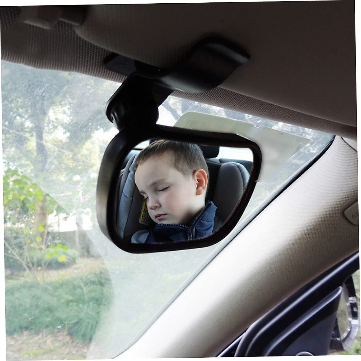 KUYYFDS Baby Car Seat Mirror Adjustable Shatter Proof Rear Viewing Mirror 3PCS Black Mirrors