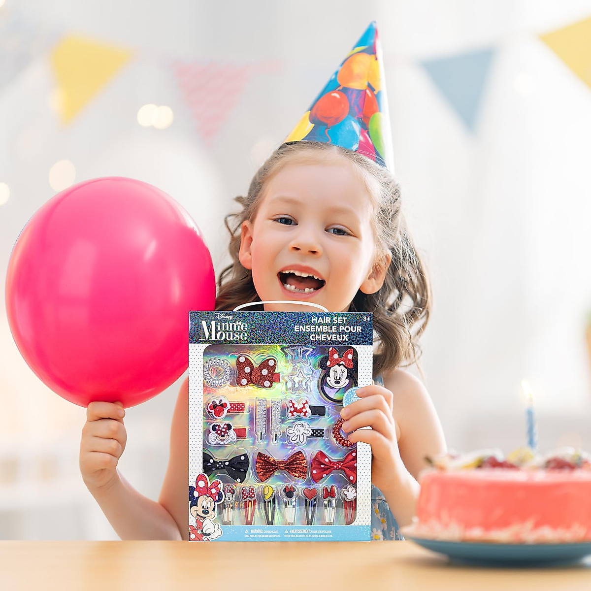 Disney Minnie Mouse Hair Accessories Set for Kids, Perfect for Parties, Sleepovers and Makeovers, Ages 3+, By Townley Girl