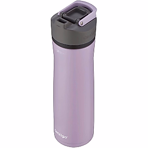 Contigo Cortland Chill 2.0 Stainless Steel Vacuum-Insulated Water Bottle with Spill-Proof Lid, Keeps Drinks Hot or Cold for Hours with Interchangeable Lid, 24oz, Lavender