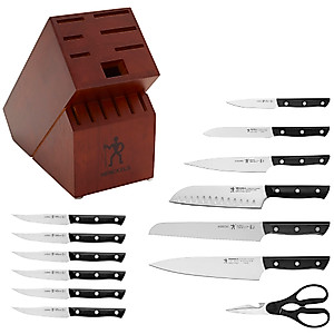 HENCKELS Everedge Dynamic Razor-Sharp 14-Piece Knife Set with Block, Chef Knife, Bread Knife, Steak Knife, German Engineered Informed by 100+ Years of Mastery