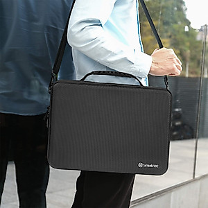 Smatree Hard Shell Carrying Case Compatible for 14 inch MacBook Pro 2023 A2918/A2992/A2779, 13 inch MacBook Air 2024/2022 A3313/A2681, 13 inch iPad Pro M4 2024, Laptop and Tablet Shoulder Bag (Black)