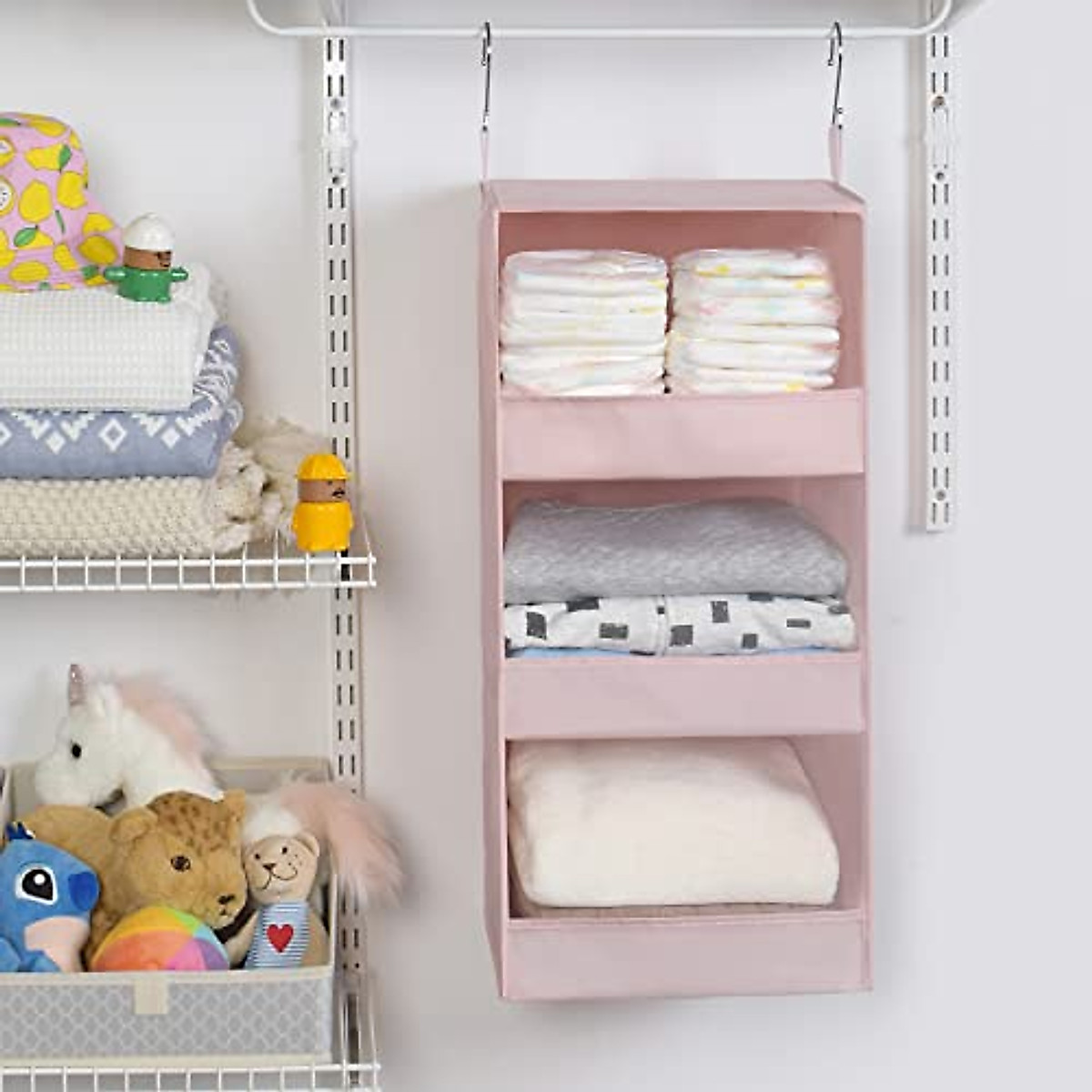 GRANNY SAYS Bundle of 2-Pack Hanging Organizer & 1-Pack Closet Hanging Shelves