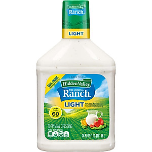 Hidden Valley Original Ranch Light Topping and Dressing, Gluten Free, 36 Ounce Bottle (Package May Vary)