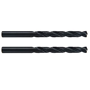MAXTOOL 11/32"x6" 2pcs Identical Aircraft Extension Drills HSS M2 Extra Long Deep Twist Drill Bits Straight Shank Fully Ground Black; ACF02B06R22P2