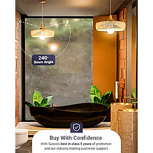 Sunco 12 Pack LED Light Bulbs, E26 Base Lamp Bulbs A19, [Focos LED para Casa], 5000K Daylight, 12W (100 Watt Equivalent), 1600 LM, Non-Dimmable, 25000 Lifetime Hours for Bedroom, Bathroom UL