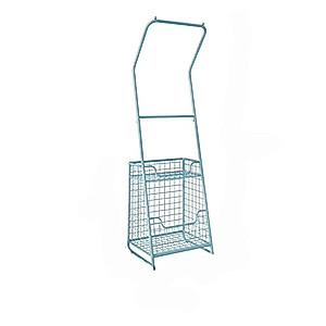 YASEZ Home Rack for Clothes Creative Bedroom Clothes Rack Corner Floor Hanger Capacity Storage Basket (Color : Black, Size : As Shown)