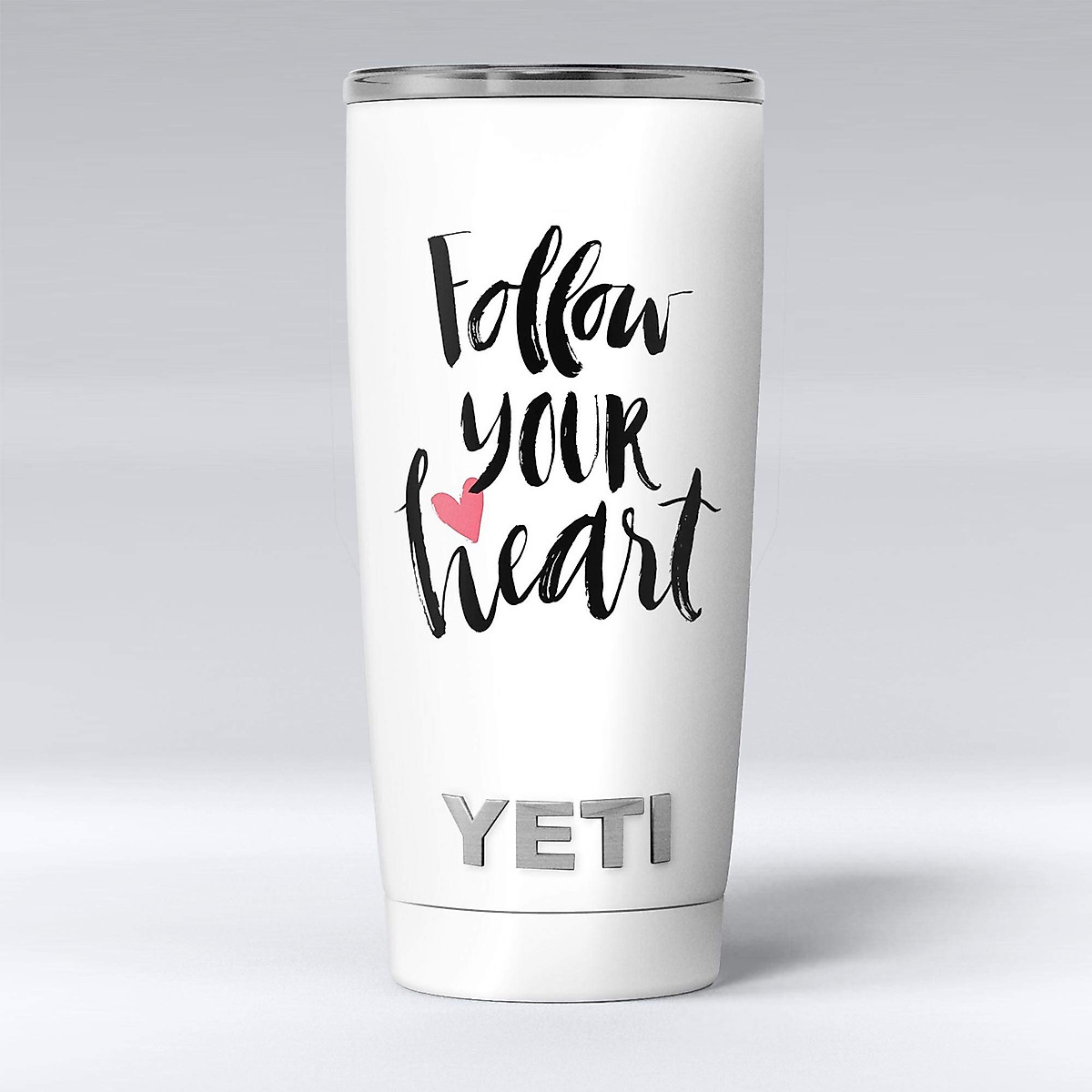 Design Skinz Follow Your Heart V2 - Skin Decal Vinyl Wrap Kit Compatible with The Yeti Rambler Cooler Tumbler Cups