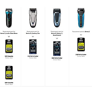 Braun Series 5 and 6 New Generation Electric Shaver Replacement Head - 53B - Compatible with Razors 5020s, 5018s, 5050cs, 6020s, 6075cc, 6072cc