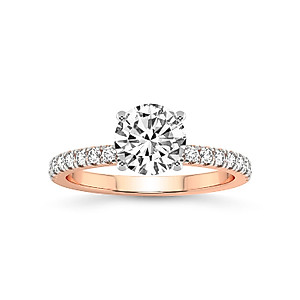 FRIENDLY DIAMONDS 2 Carat | IGI Certified Round Shape Lab Grown Diamond Engagement Ring | 14K Or 18K in White, Yellow Or Rose Gold | Nomi Classic Eternity Diamond Ring | FG-VS1-VS2 Quality