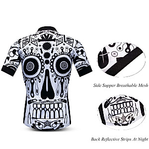 Men's Cycling Jerseys Wolf Print Bicycle Shirts Summer Road Bike Clothes Quick Dry Breathable