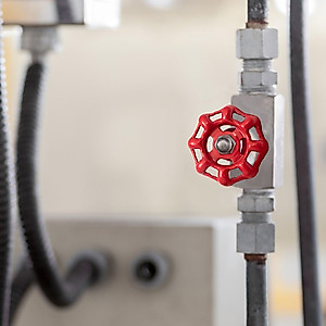 Pndeyo 2pcs Outdoor Faucet Handle Hose Bib Handle, Water Spigot Handle Round Wheel Outside Water Valve Faucet Handle Replacement Parts-Red