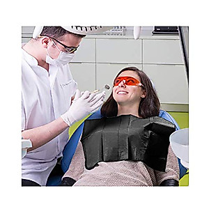 Pack of 500 Black Dental Bibs, Waterproof Bibs 13" x 18" Disposable Patient Bibs, Dentist Bibs, Waterproof Tattoo Bibs, Dental Patient Bibs, Dental Bib, Dental Napkins