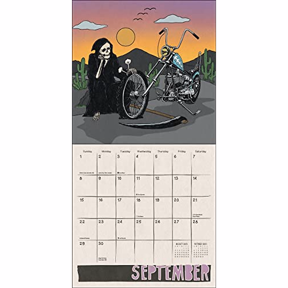 Death Takes a Holiday 2024 Wall Calendar