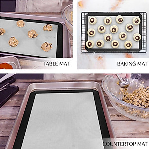 Large Silicone Baking Mat (15.7'x23.6') with Measurement Indicators, Non-Slip Surface, and Pastry Mat Sheet for Dough Rolling - Perfect for Creating Cookies, Macarons, and Bread - Pack of 2
